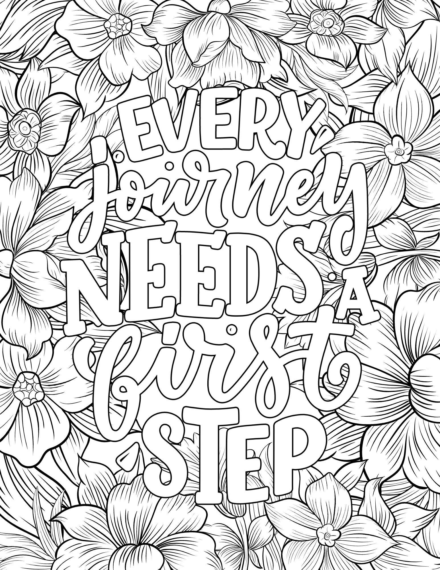 Inspirational Quotes Coloring Pages, Inspirational Quotes PDF ...