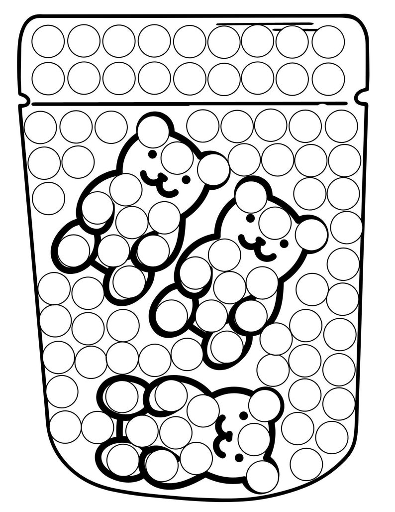 Dot Marker Candy Coloring Pages, Do a Dot Candy Coloring, Printable ...
