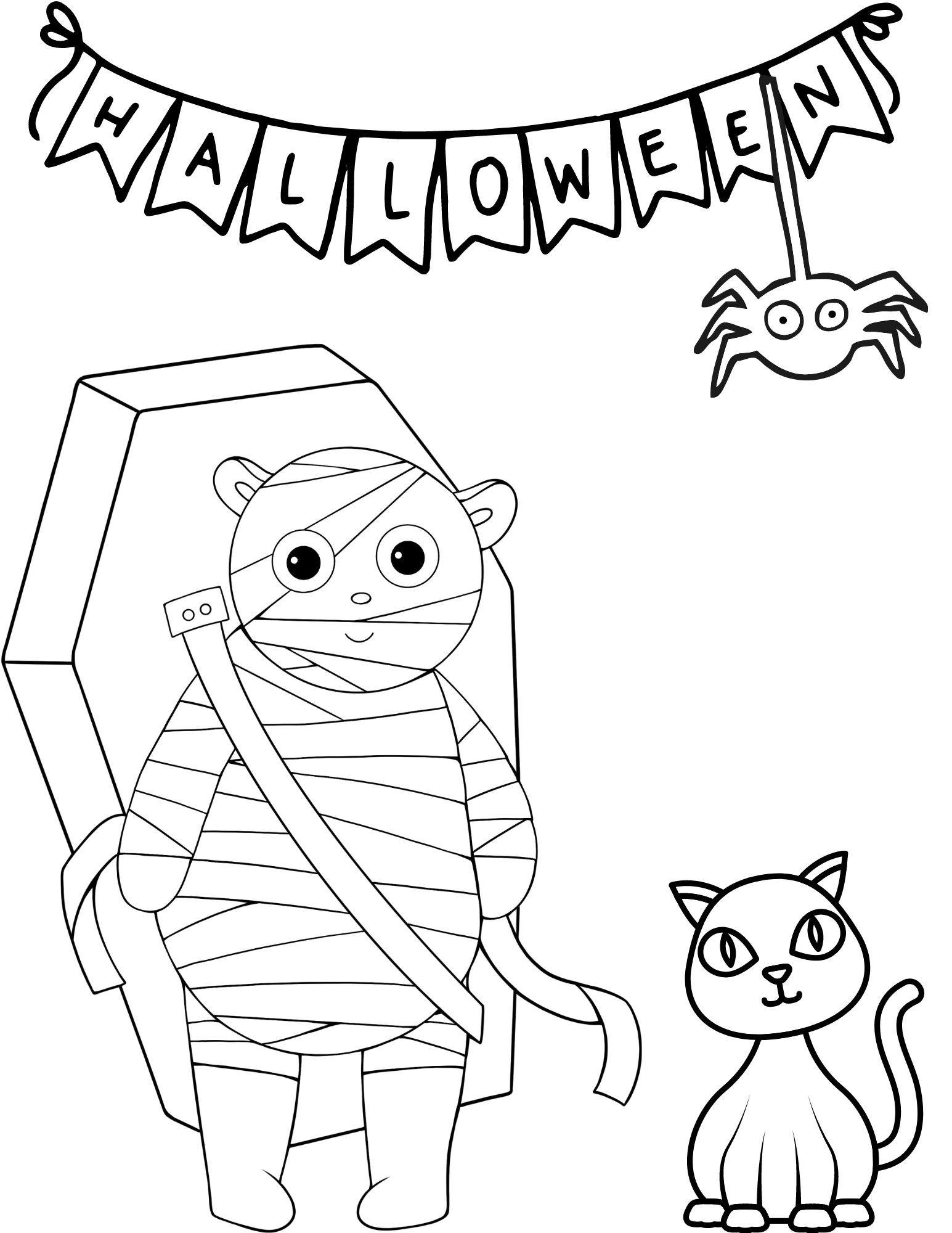 Halloween Coloring Pages, Halloween PDF, Halloween Printables, Scary ...