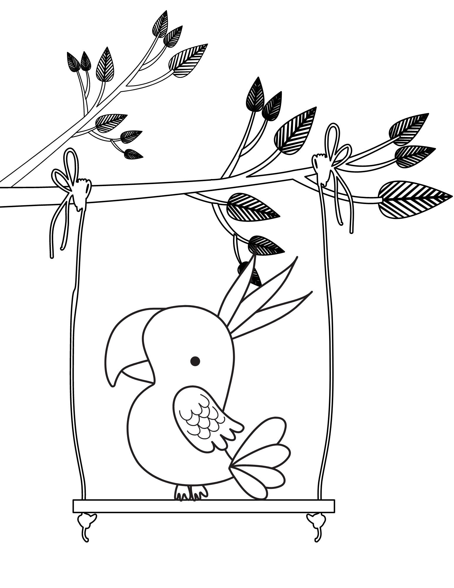 Parrot Coloring Pages Parrot PDF Parrot Printables Parrot - Etsy