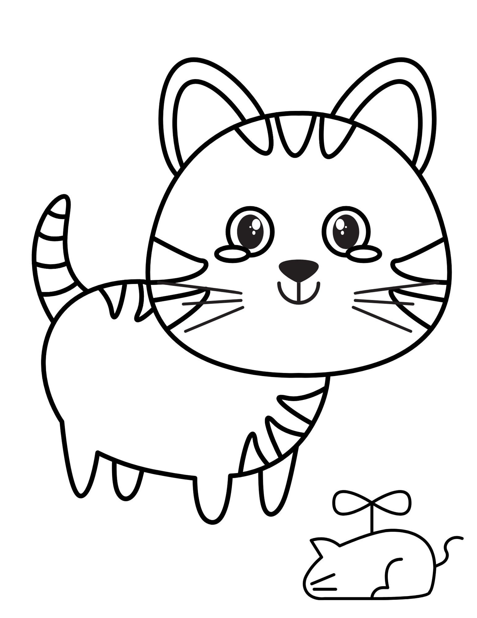 Kitten Coloring Pages, Kitten PDF Coloring Kitten Printables, Kitten ...