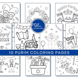 Purim Coloring Pages, Purim Printables, Jewish Coloring Pages, Jewish ...