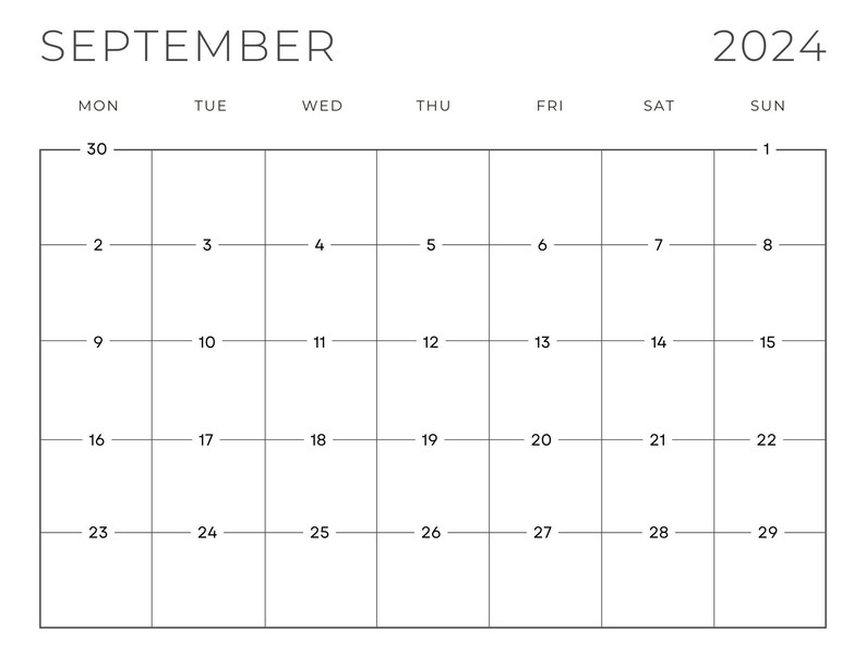 2024 Monthly Calendar, 2024 Monthly Planner, 2024 Modern Monthly ...