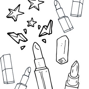 Make up Coloring Pages for Kids, Make up Printables, Make up Day Sheet ...