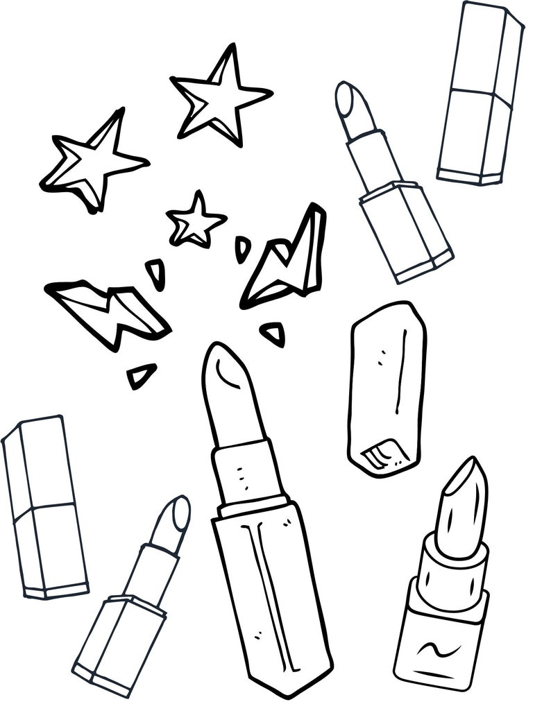Make up Coloring Pages for Kids, Make up Printables, Make up Day Sheet ...