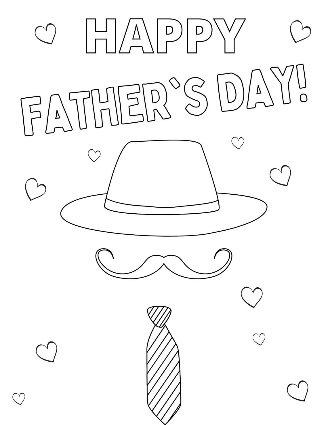 Father's Day Coloring Page, Father's Day Printables, Father's Day ...