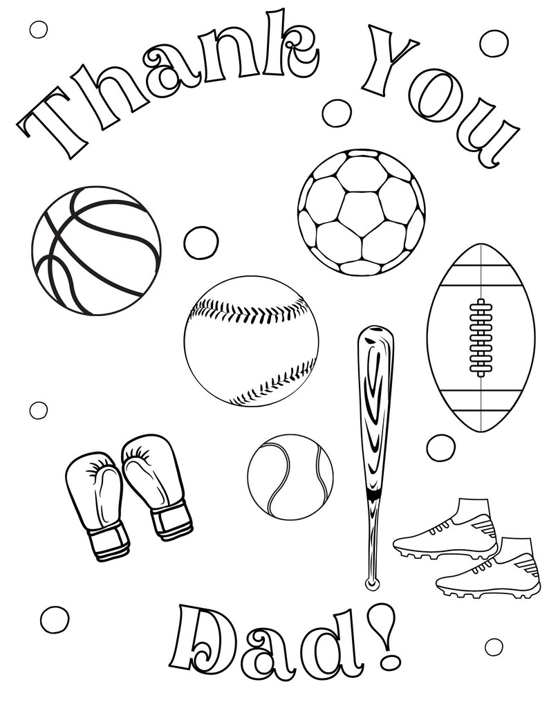 Father's Day Coloring Page, Father's Day Printables, Father's Day ...