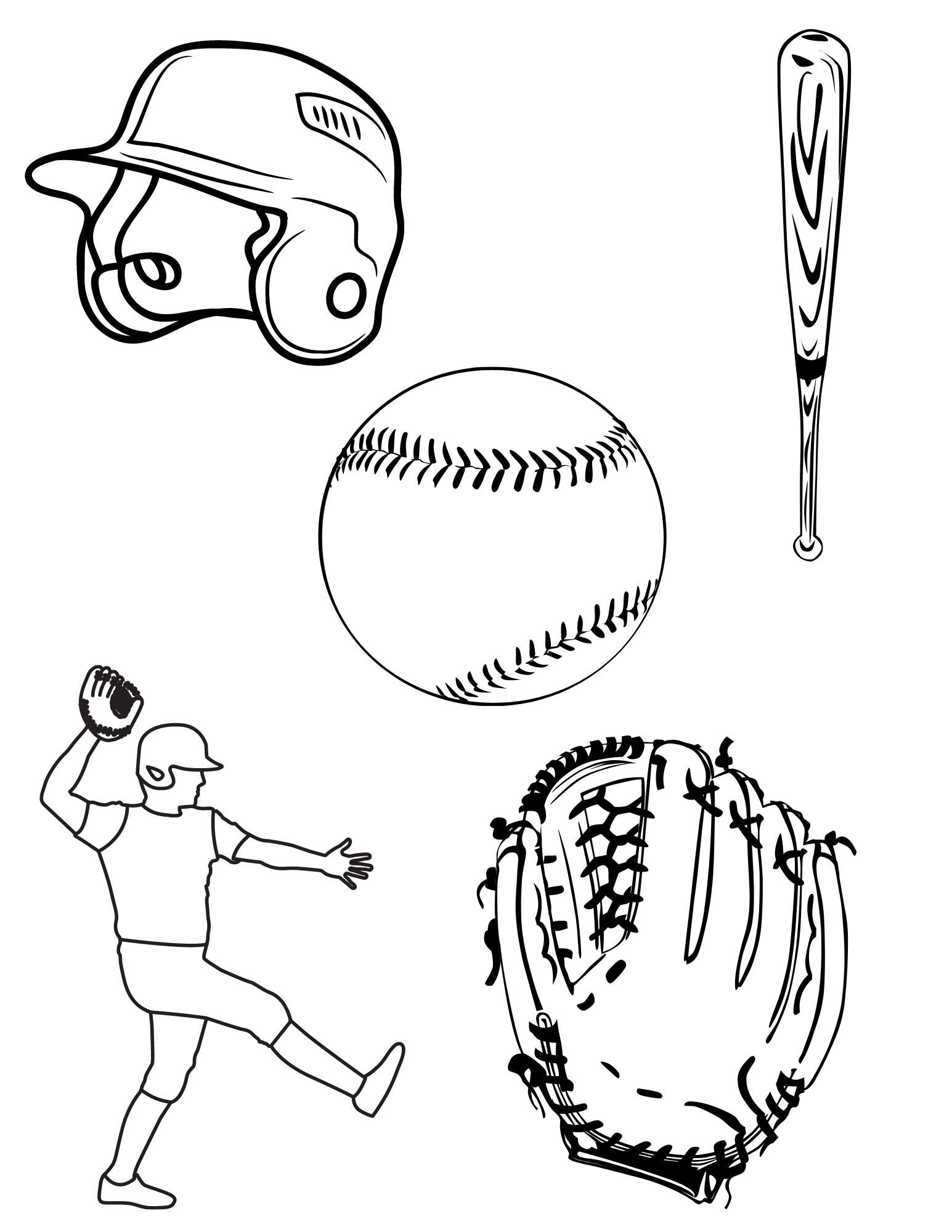 Sport Equipment Coloring Pages