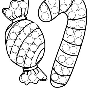Dot Marker Candy Coloring Pages, Do a Dot Candy Coloring, Printable ...