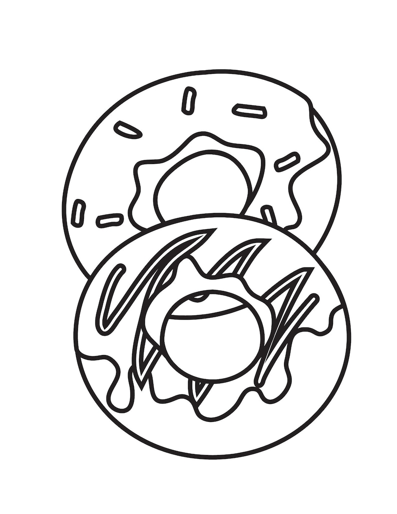 Sweets Coloring Pages for Kids Sweets Printable Coloring - Etsy