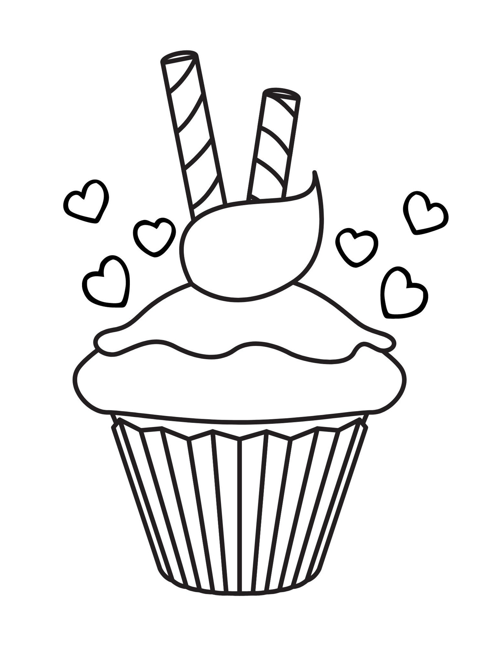 Sweets Coloring Pages for Kids, Sweets Printable, Coloring Pages of Ice ...