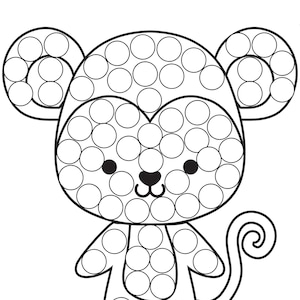 Animals Dot Marker Coloring Pages, Animals Dot Marker Printables ...