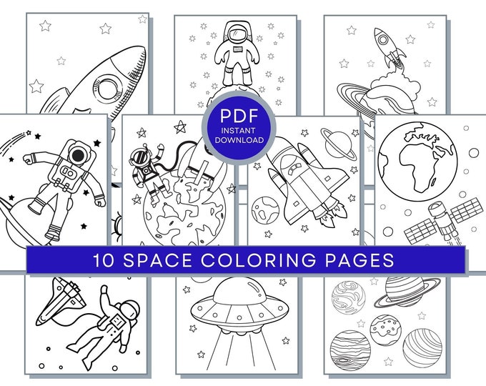 Hand-lettered Space for Galactic Inspiration Coloring Book by Wander on ...