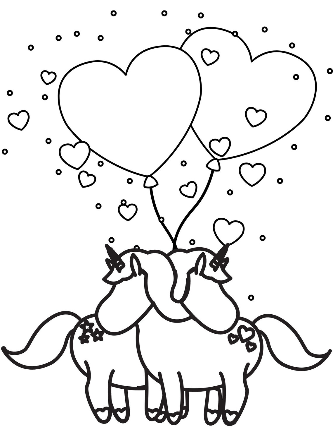Unicorn Valentine's Day Coloring Pages, Valentines Printables ...