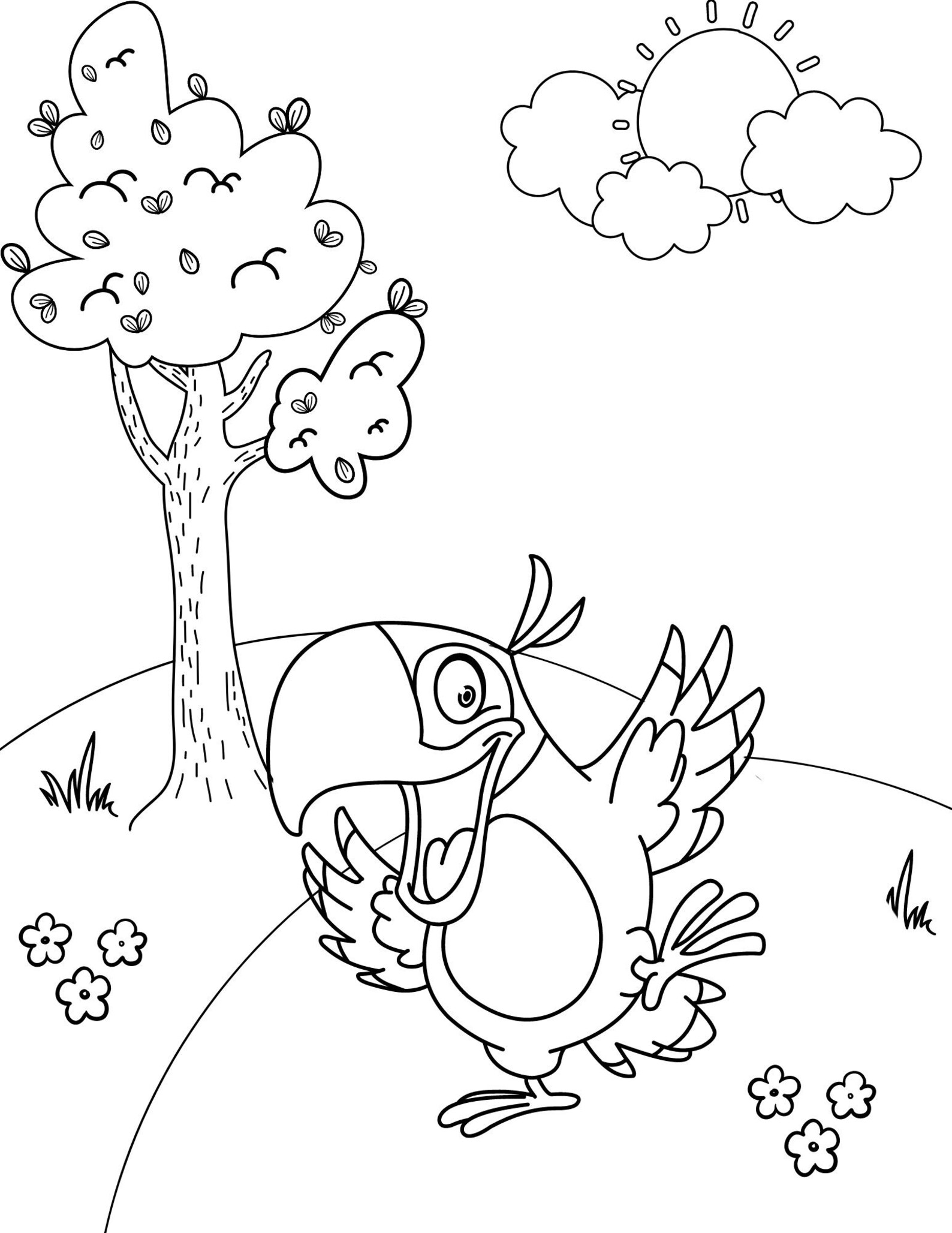 Parrot Coloring Pages Parrot PDF Parrot Printables Parrot - Etsy