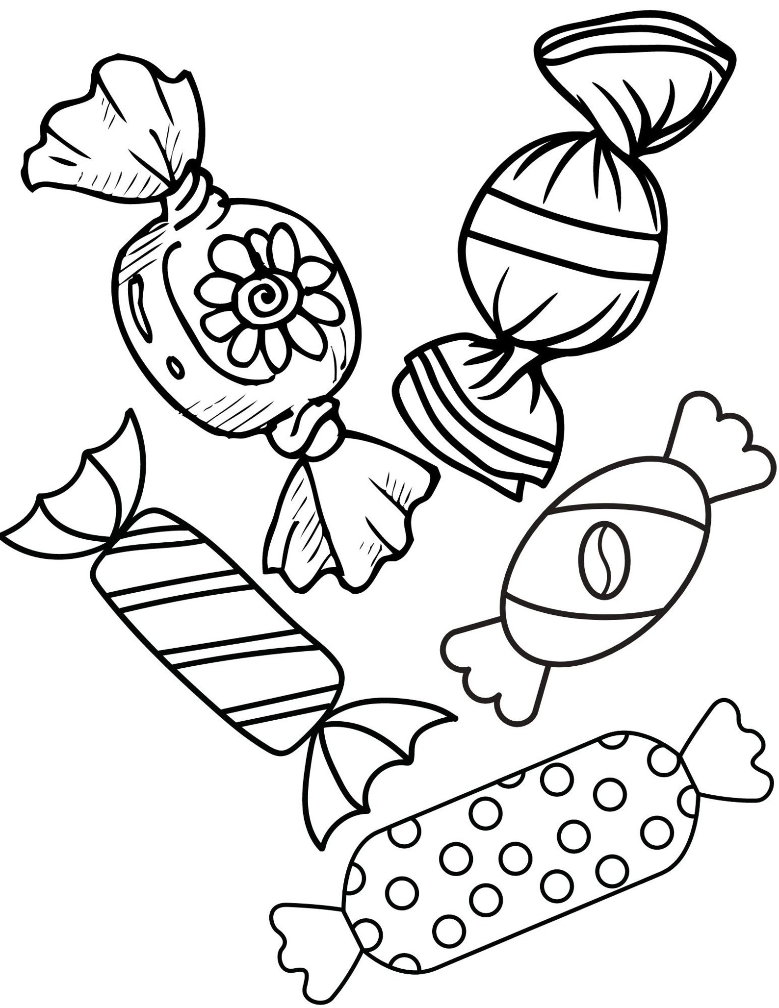 Candy Coloring Pages for Kids, 10 Printable Candy Coloring Sheets ...