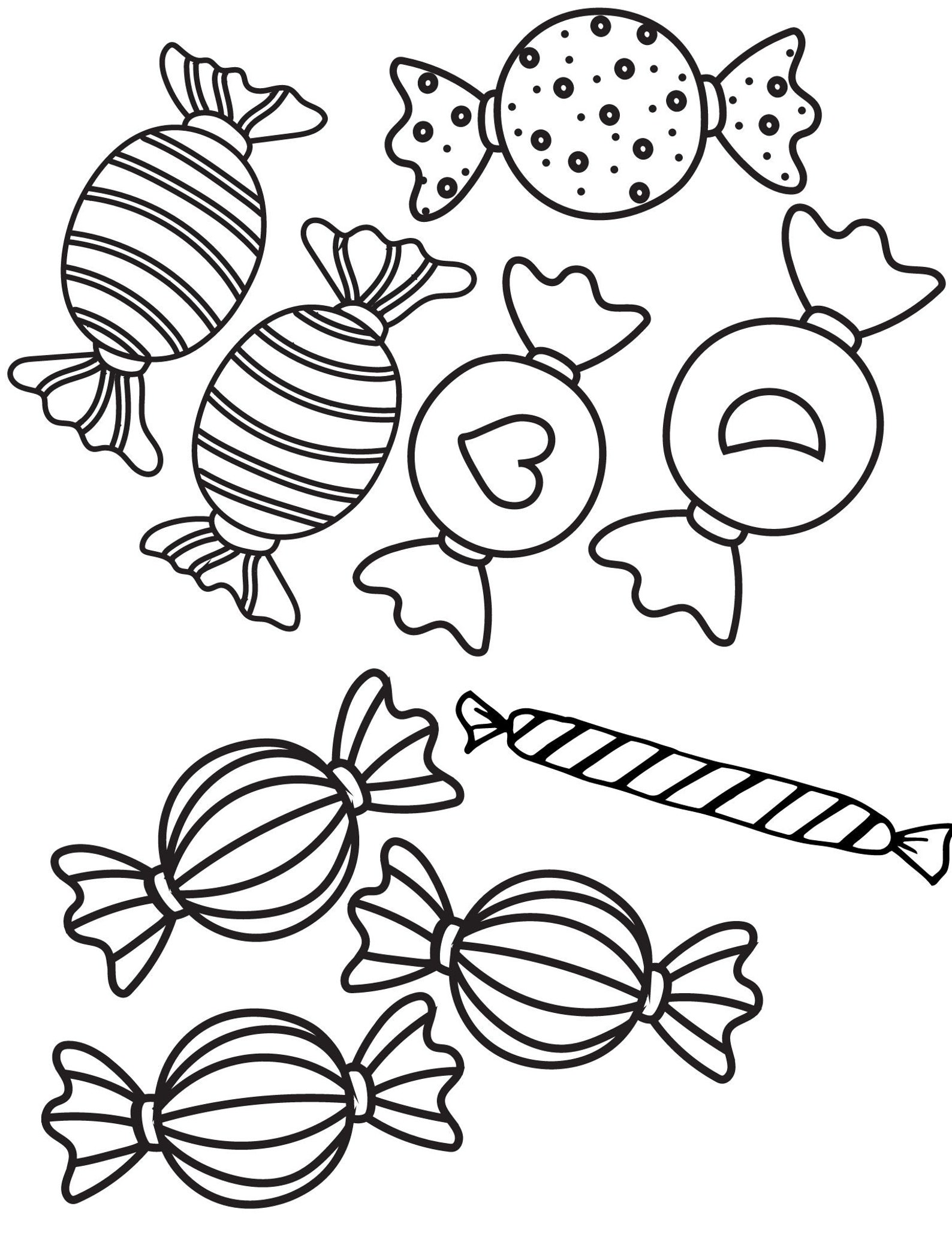 Candy Coloring Pages for Kids, 10 Printable Candy Coloring Sheets ...
