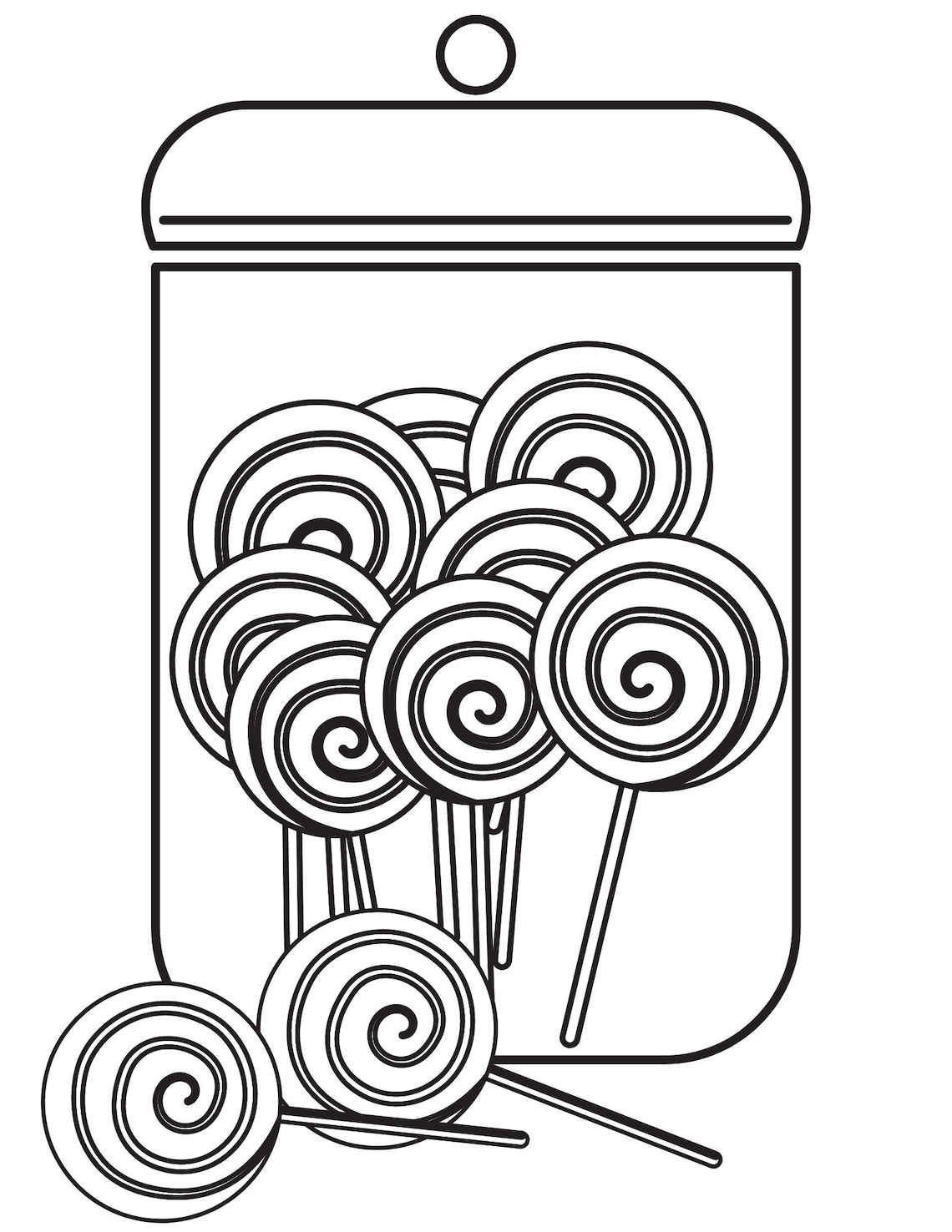 Candy Coloring Pages, Printable Candy Coloring Sheets, Lollipops ...