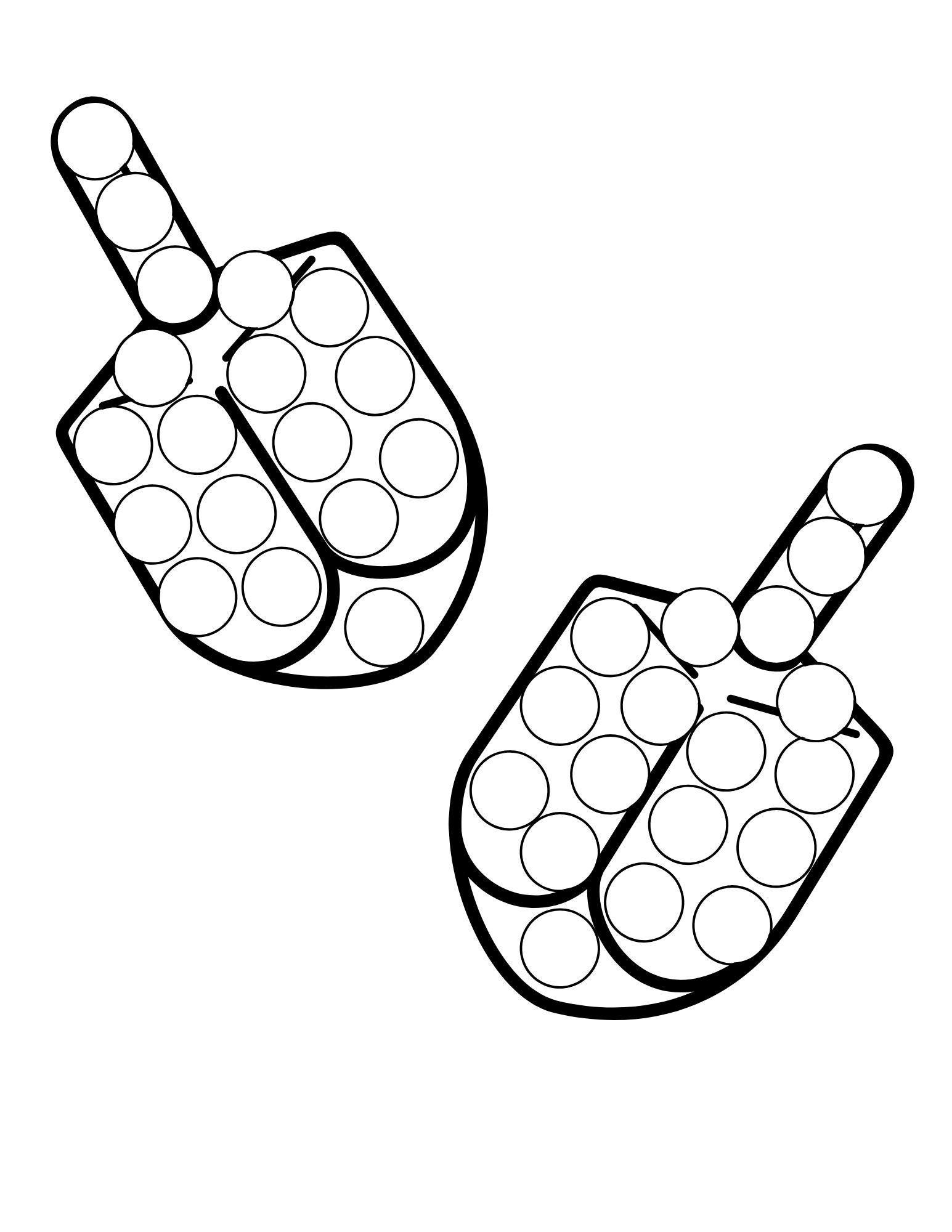 Hanukkah Dot Marker Coloring Pages, Hanukkah Do a Dot, Jewish Coloring ...
