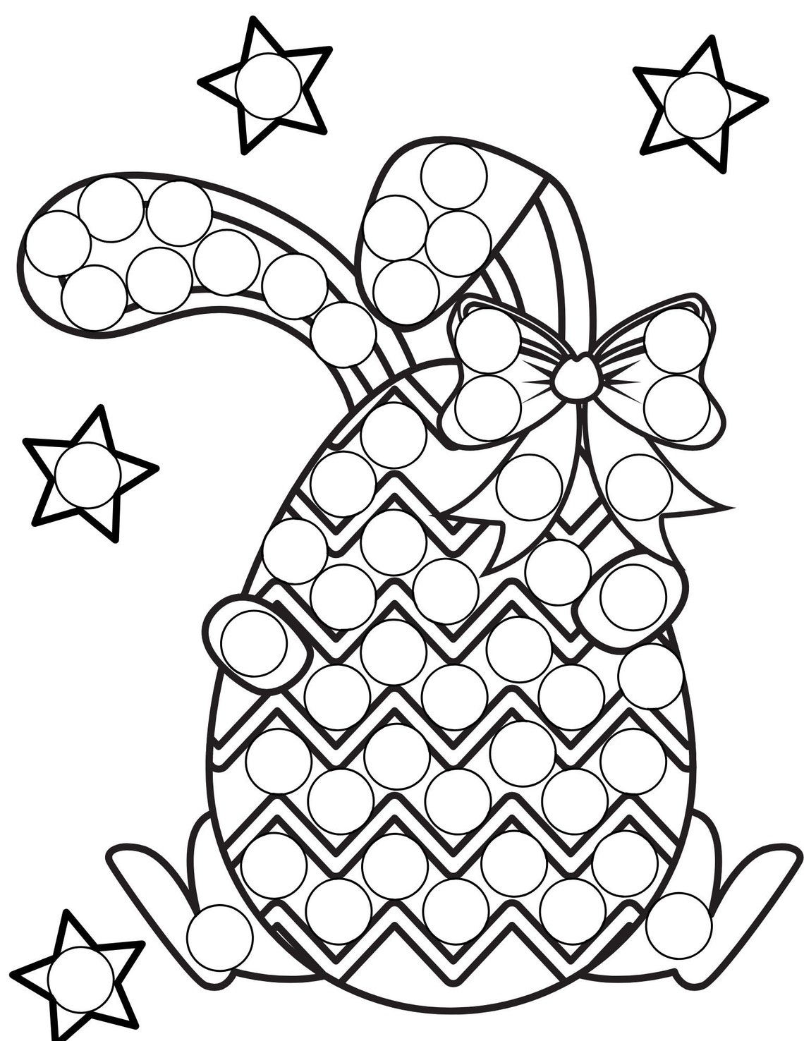 Easter Dot Marker Coloring Pages, Do a Dot Easter Painting, Easter PDF ...
