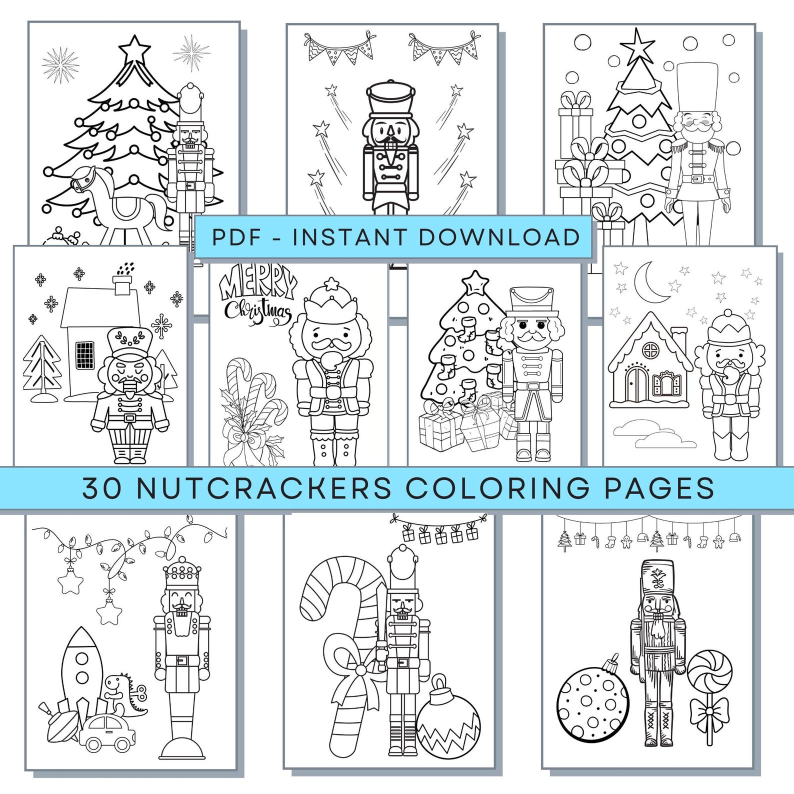 Nutcracker Coloring Pages, Nutcracker Pintables, Christmas Coloring ...