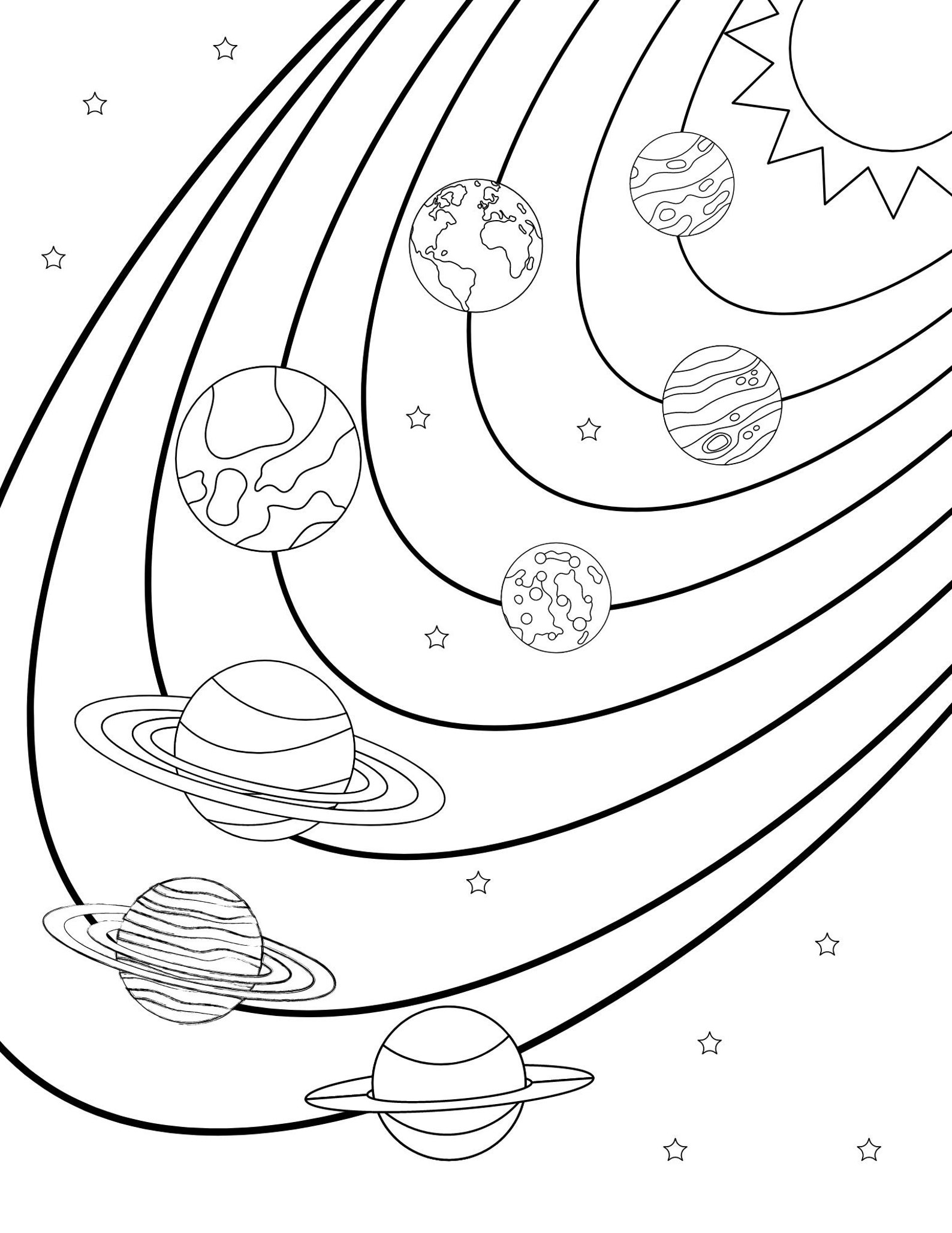 Space Coloring Pages Space PDF Space Printables (Instant Download) - Etsy