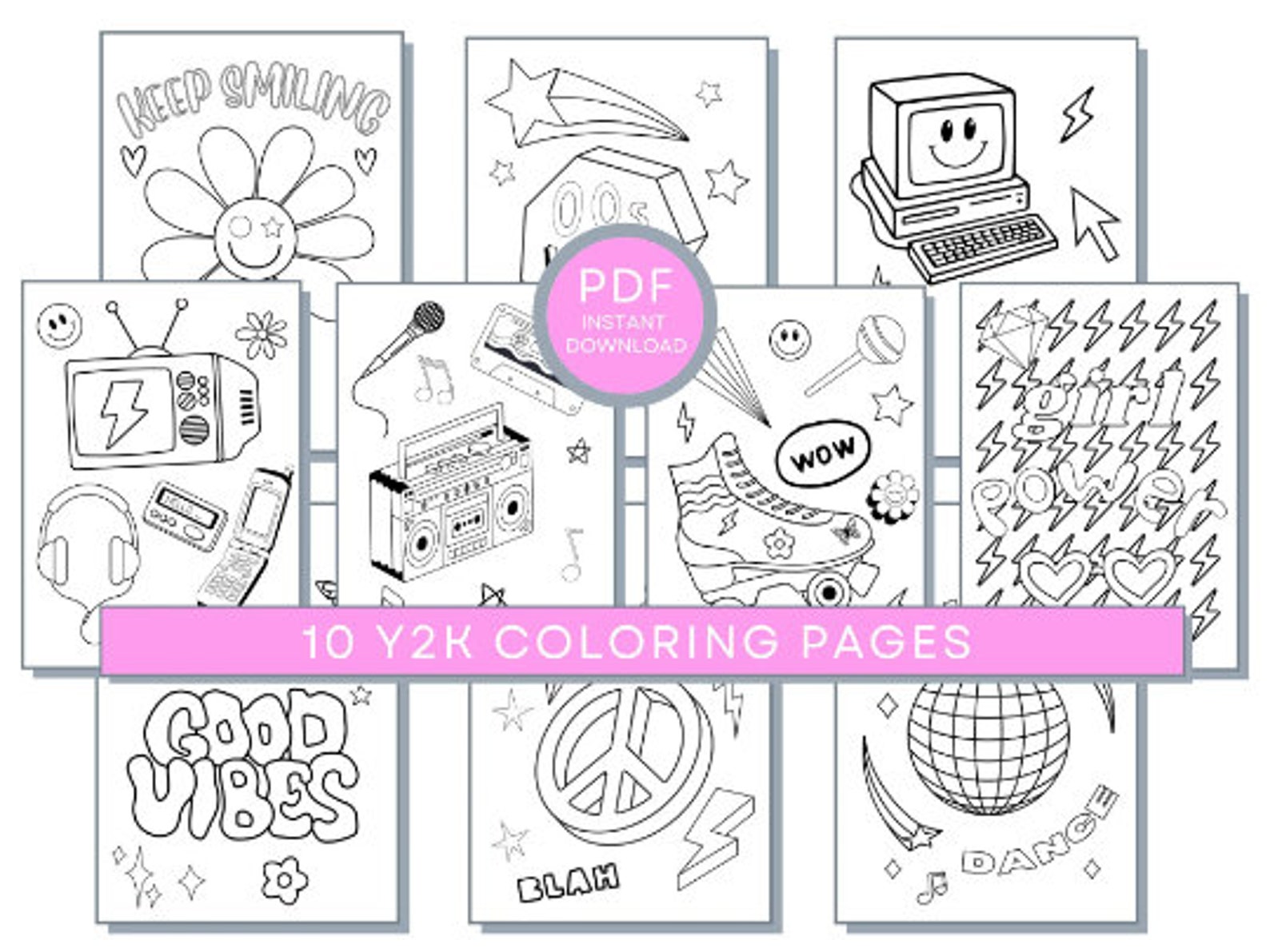 40 Teen Girls Coloring Pages, Teens Coloring Pages, Preppy Aesthetic ...
