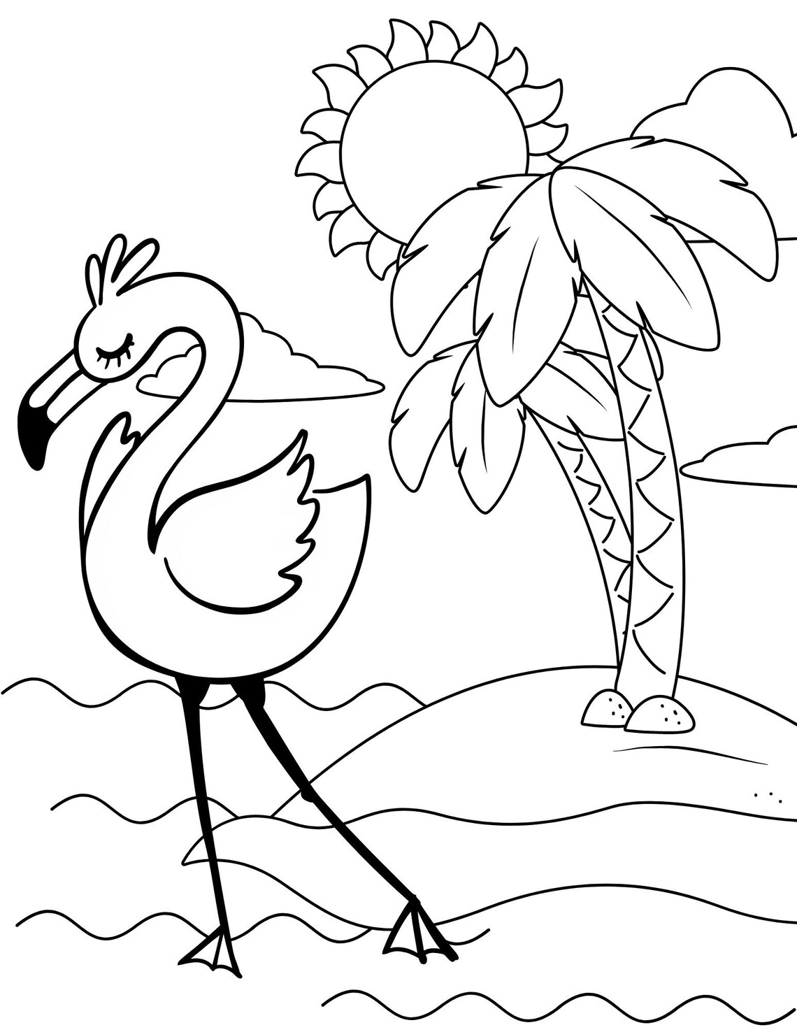 Flamingo Coloring Pages, Flamingo PDF, Flamingo Printables, Flamingo ...