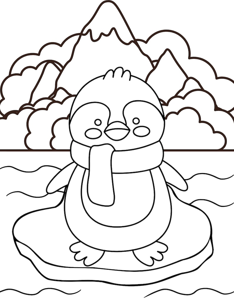 Penguin Coloring Pages, Penguin PDF, Penguin Printables, Penguin ...