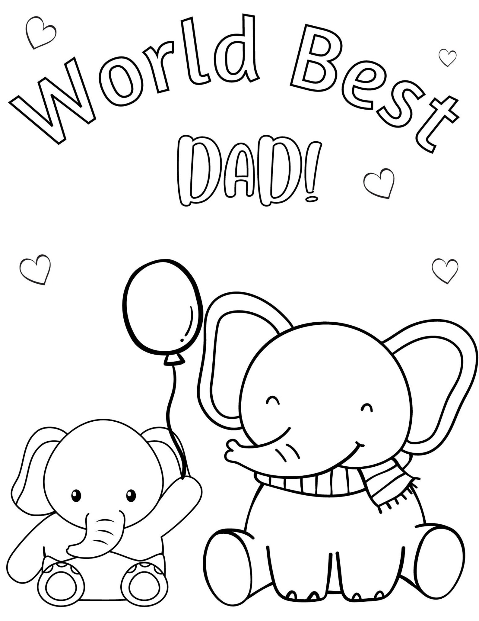 Father's Day Coloring Page, Father's Day Printables, Father's Day ...