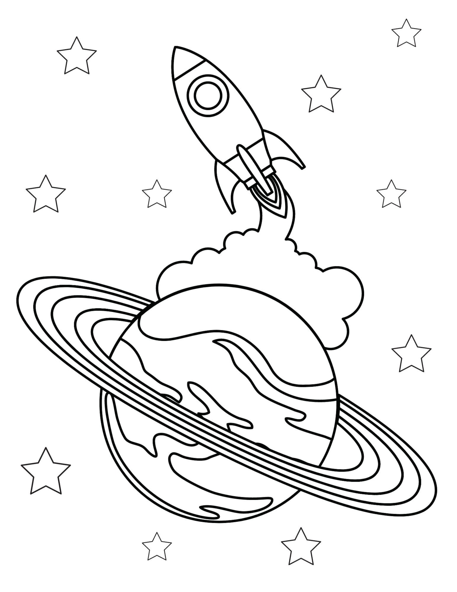 Space Coloring Pages, Space PDF, Space Printables, Space Coloring Pages ...
