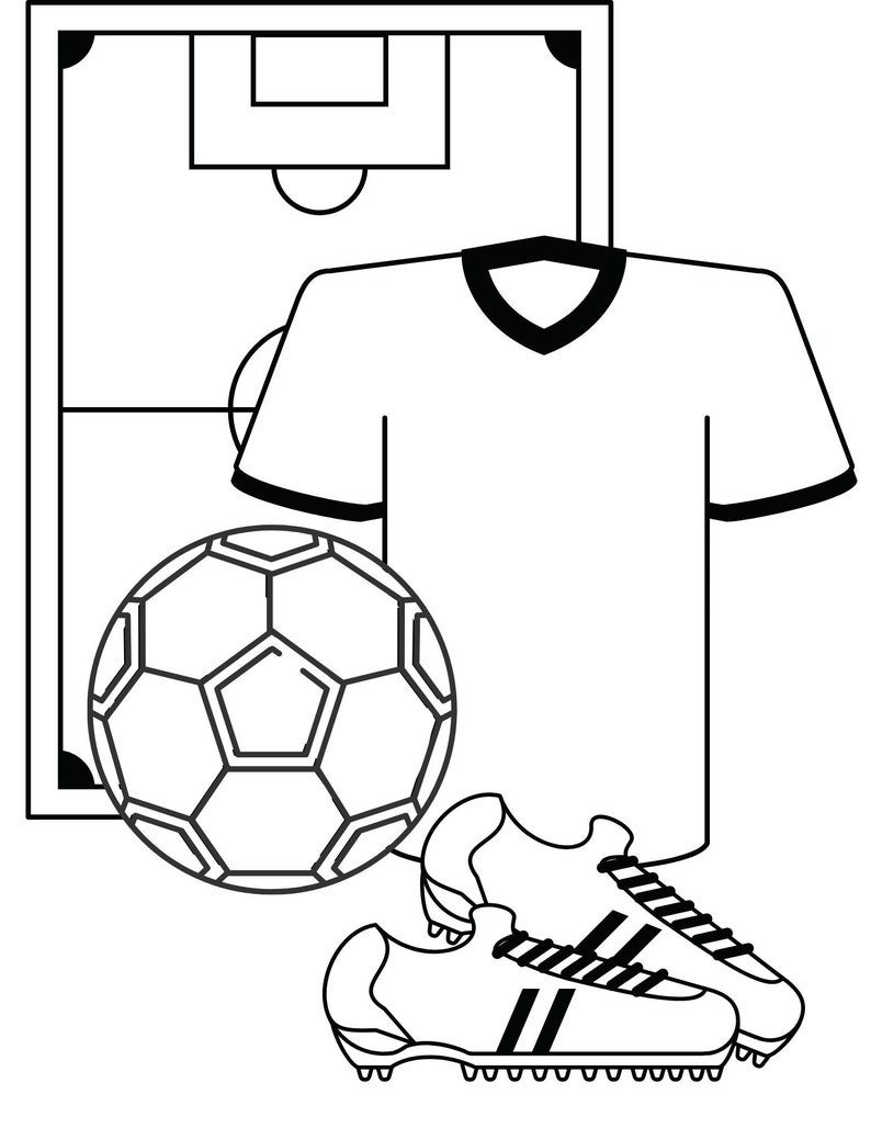 Soccer Coloring Pages, Soccer PDF, Soccer Printables, Soccer Coloring ...