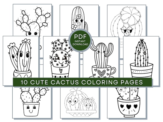 Cactus Coloring Pages