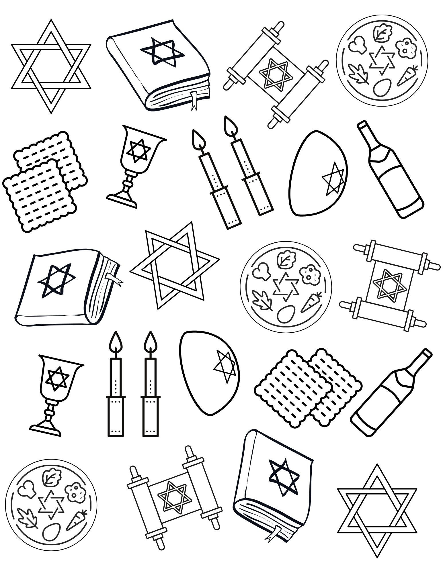 Passover Coloring Pages, Passover Printables, Jewish Coloring Pages ...