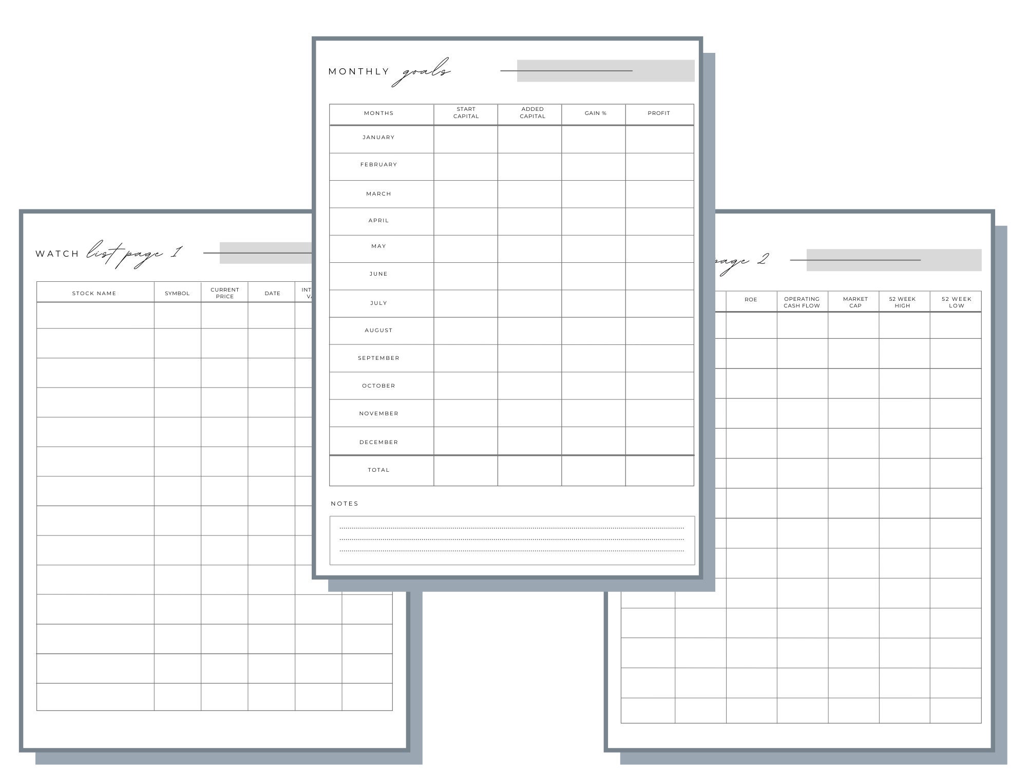 Stock Trading Log Book: Notebook for Trading and Investing to Record ...