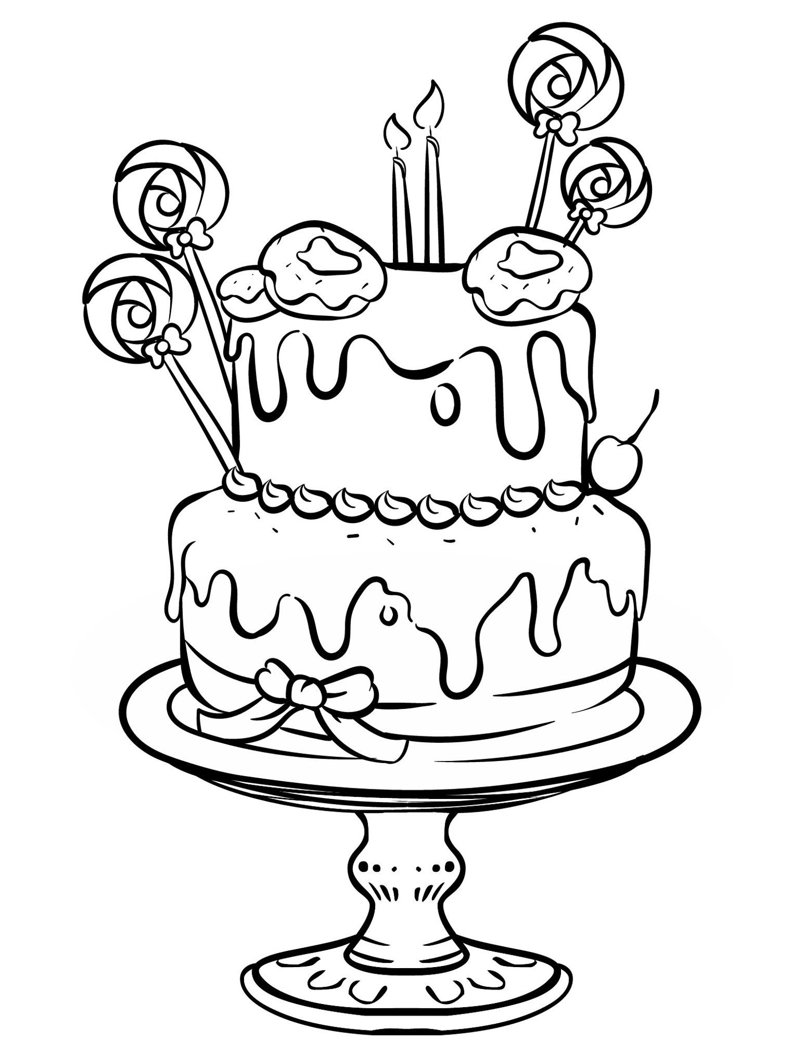 Sweets Coloring Pages for Kids, Sweets Printable, Coloring Pages of Ice ...