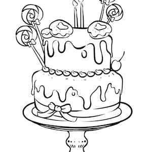Sweets Coloring Pages for Kids, Sweets Printable, Coloring Pages of Ice ...