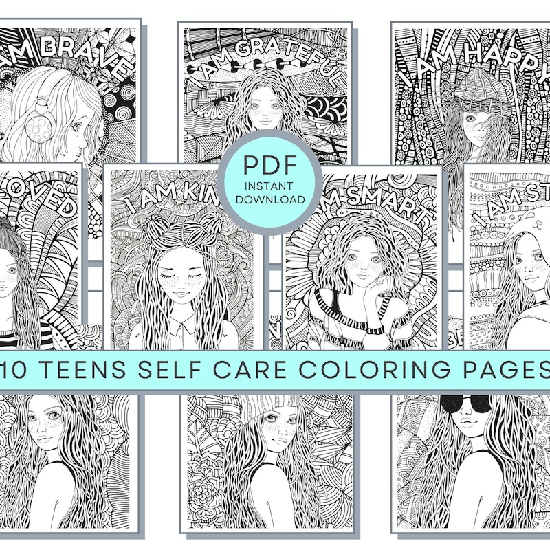 Zentangle Coloring Pages - Etsy