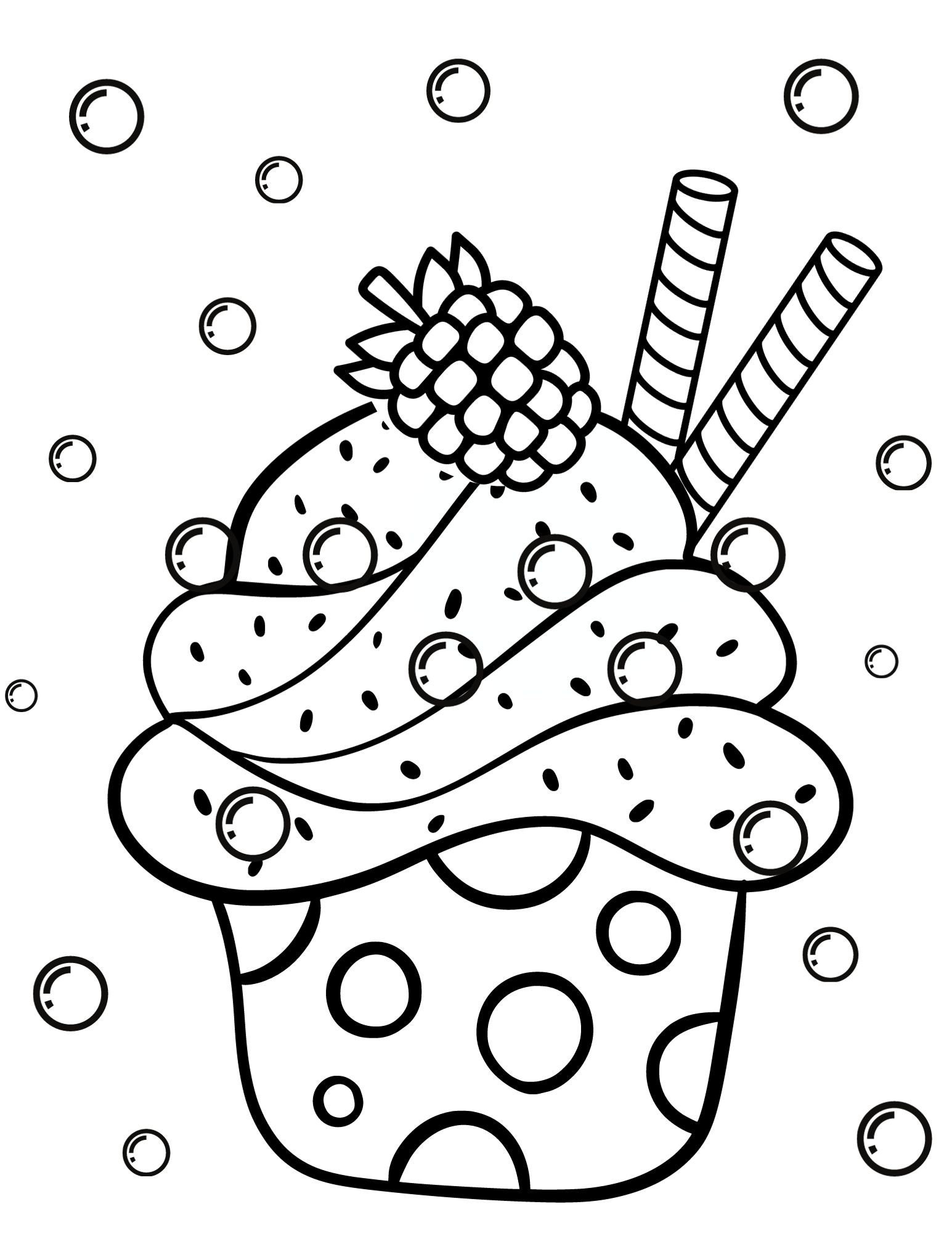 Cupcakes Coloring Pages, Sweets Printables, Cupcake Coloring, Sweets ...