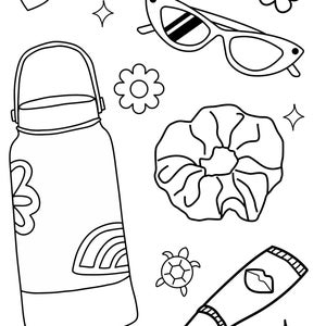 VSCO Girl Coloring Pages, Teens Coloring Pages, VSCO Aesthetic Coloring ...