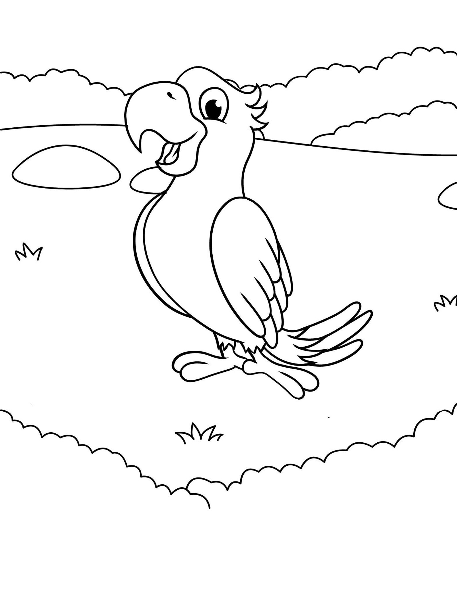 Parrot Coloring Pages Parrot PDF Parrot Printables Parrot - Etsy