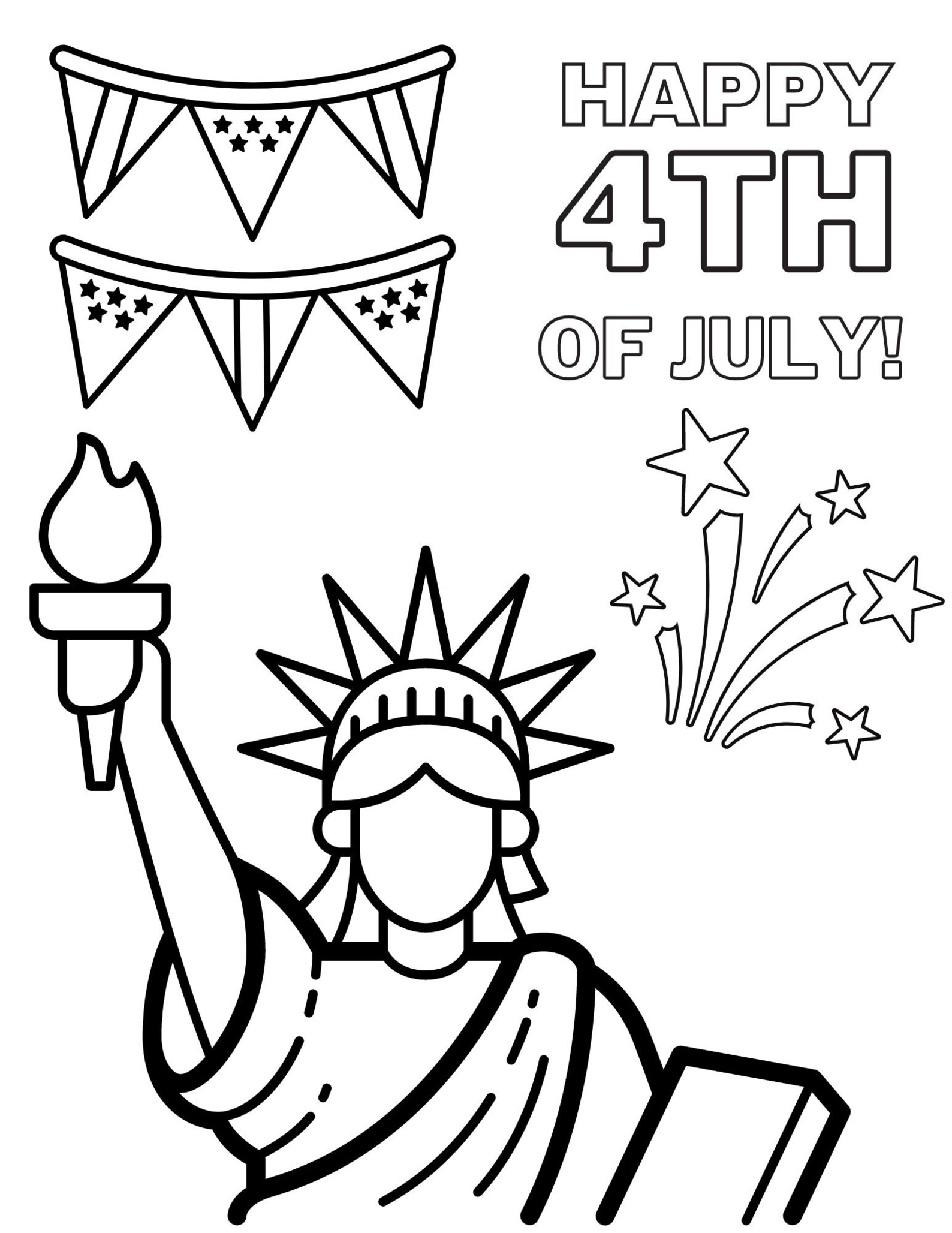 4th of July Coloring Page 4th of July Printables 4th of July - Etsy