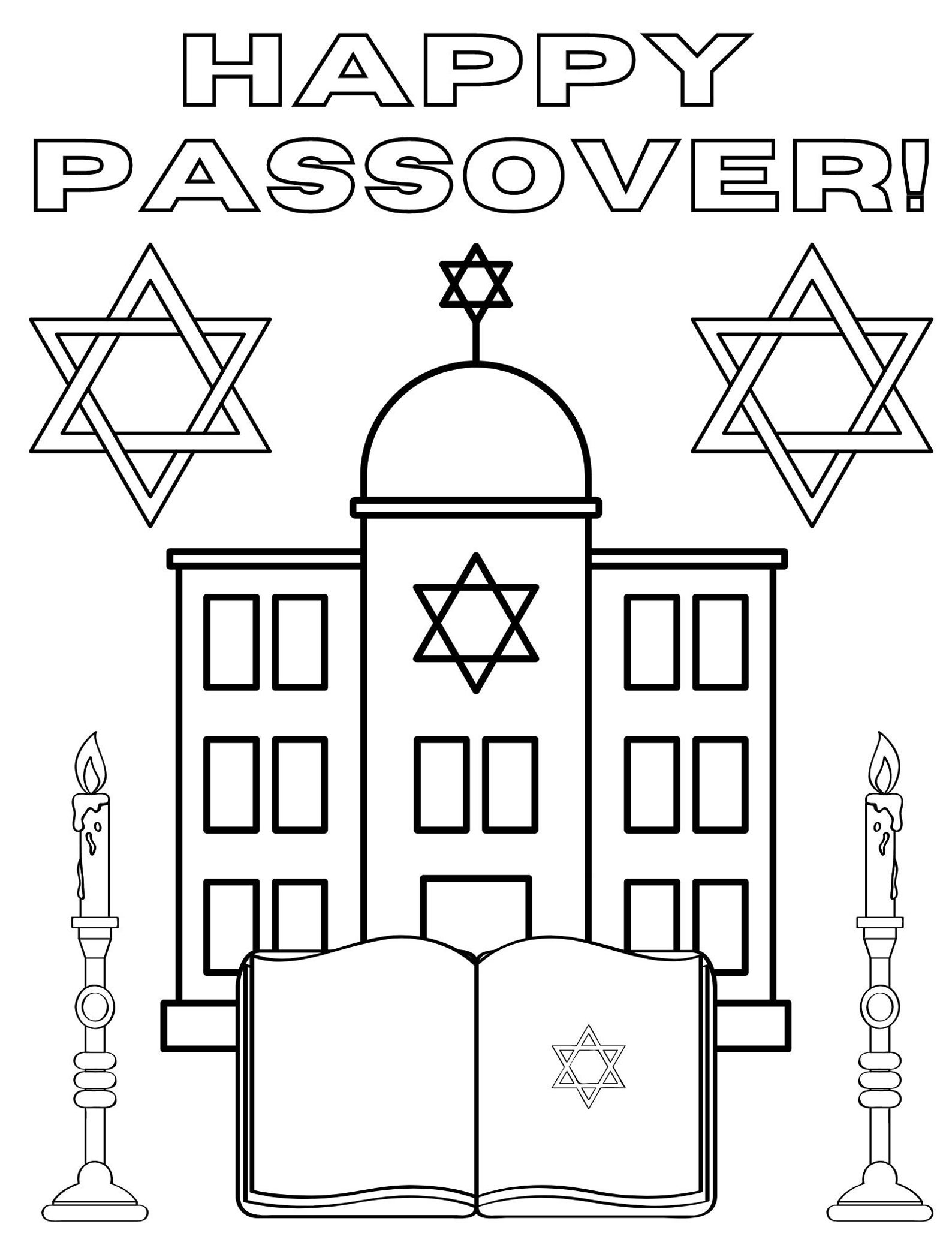 Passover Coloring Pages Passover Printables Jewish Coloring - Etsy