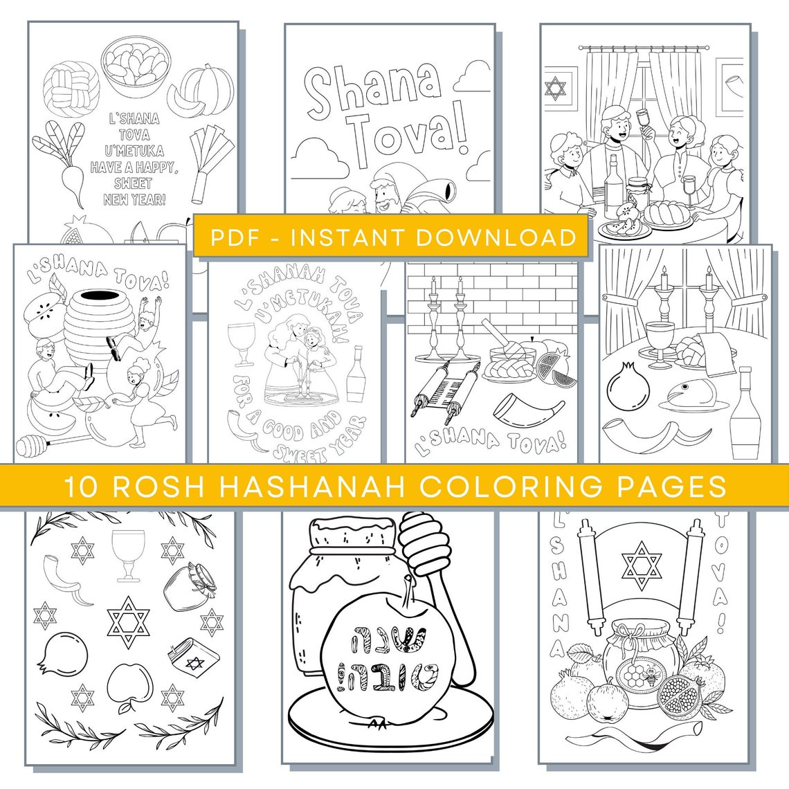 Jewish Holiday Coloring Pages, Purim Coloring Pages, Hanukah Coloring ...