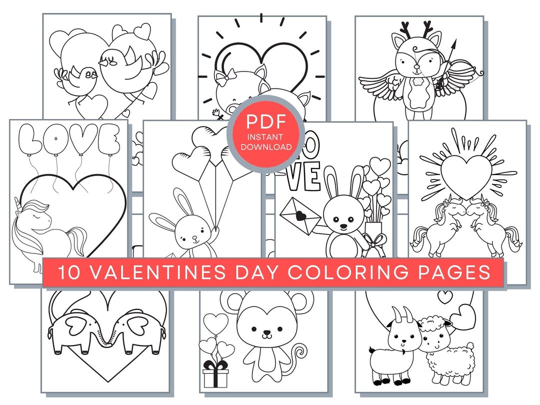 Valentine's Day Coloring Pages for Kids, Valentines Printables ...