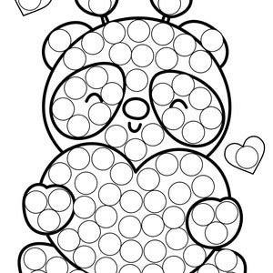 Valentine's Day Dot Marker Coloring Pages, Do a Dot Valentines Painting ...