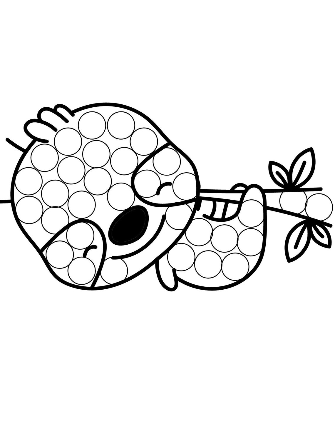 Animals Dot Marker Coloring Pages, Animals Dot Marker Printables ...