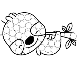 Animals Dot Marker Coloring Pages, Animals Dot Marker Printables ...