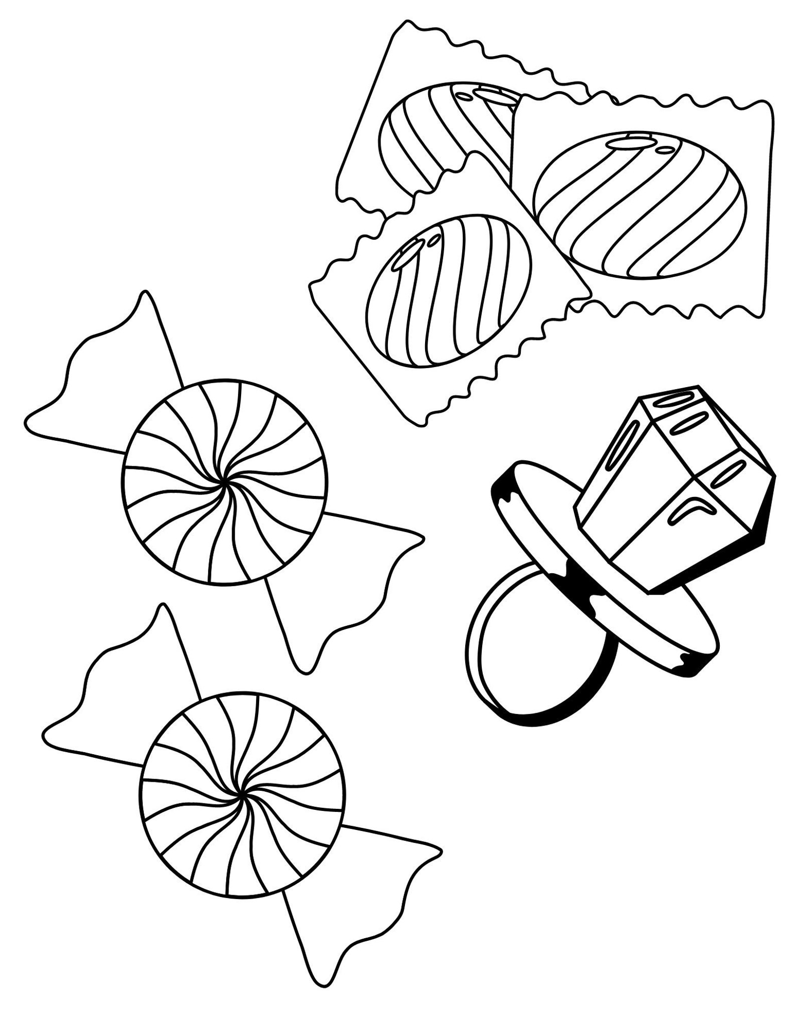 Candy Coloring Pages, Printable Candy Coloring Sheets, Lollipops ...
