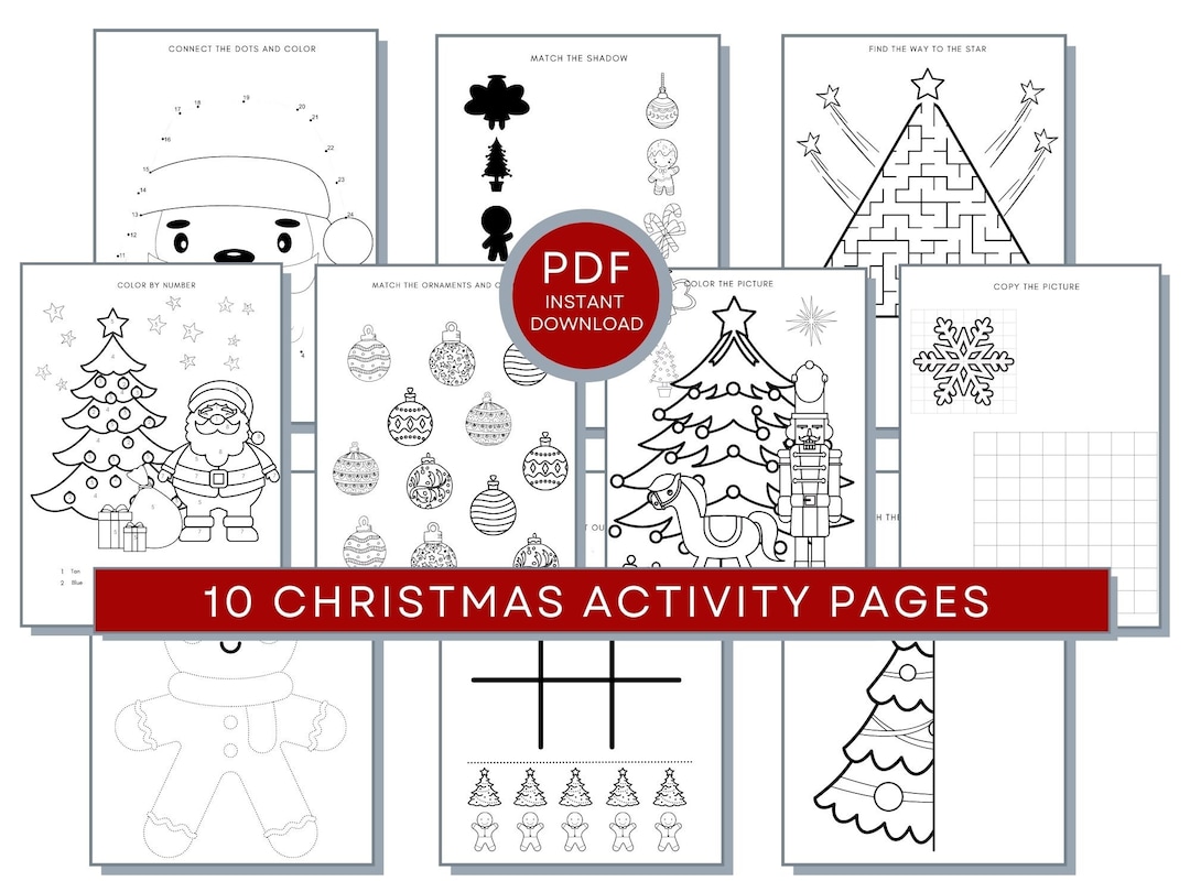 Christmas Activity Pages, Christmas Coloring, Christmas Printables ...